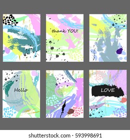 Ink Design Cards Brochures Set Vector Stock Vector (Royalty Free ...