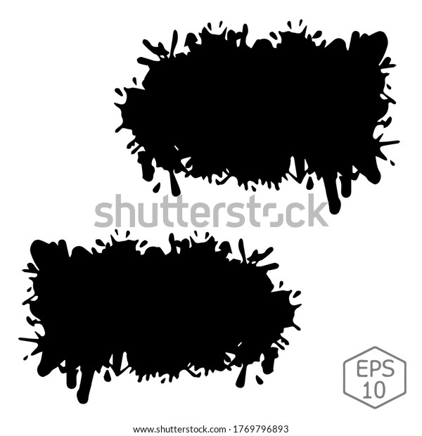 Ink Horizontal Splash Template Isolated On Stock Vector (Royalty Free ...