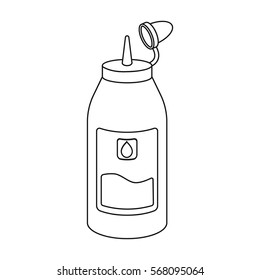 Ink Outline Style Isolated On White Stock Vector (Royalty Free ...