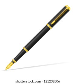 Ink Pen Vector Illustration Isolated On Stock Vector (Royalty Free ...
