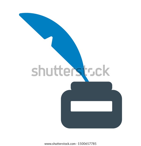 Ink Quill Icon Vector Graphics Stock Vector (Royalty Free) 1500657785 ...