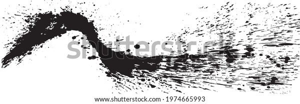 Ink Splash Brush Stroke Illustration Stock Vector (Royalty Free ...