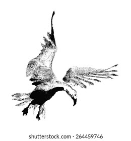 Inkdrawn Flying Bird Stock Vector (Royalty Free) 264459746 | Shutterstock