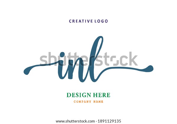 Inl Lettering Logo Simple Easy Understand Stock Vector (Royalty Free ...