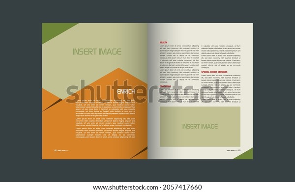 Inner Page Layout Design Annual Report Stock Vector (Royalty Free ...