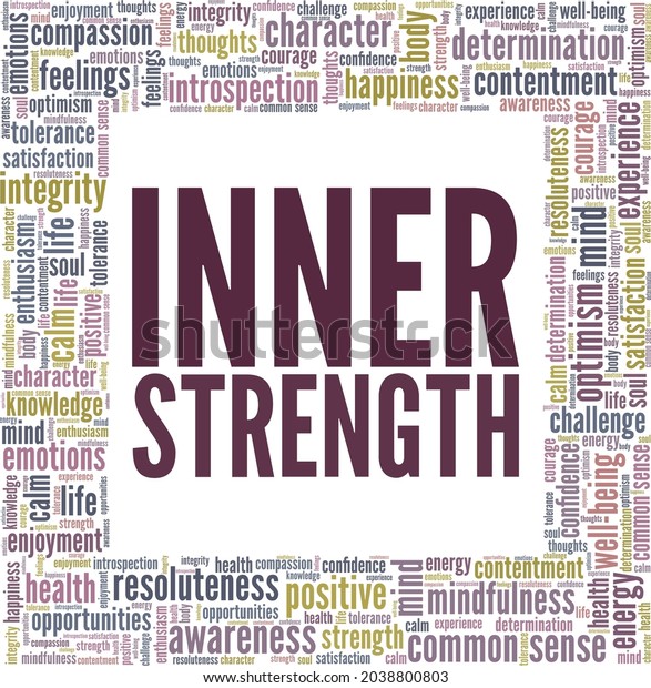 Inner Strength Vector Illustration Word Cloud Stock Vector (Royalty ...