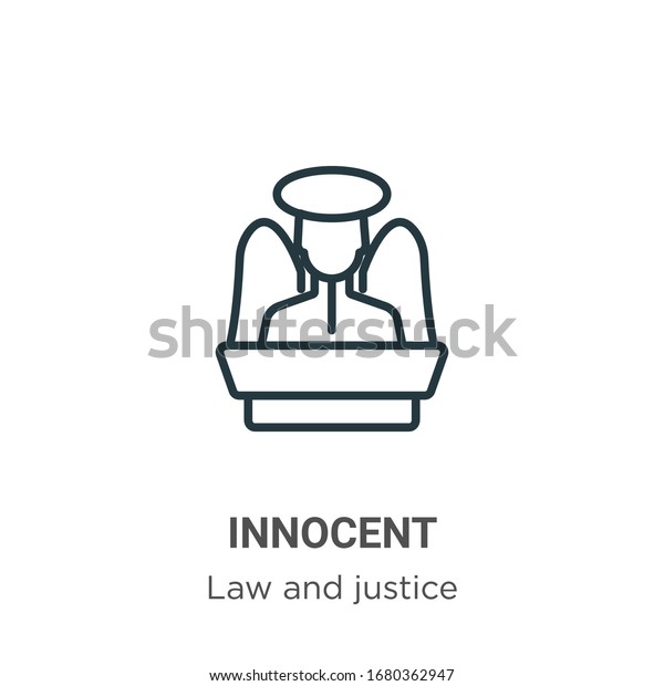 Innocent Outline Vector Icon Thin Line Stock Vector (Royalty Free ...