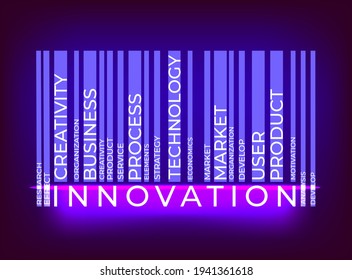 Innovation Barcode Word Tag Cloud Vector Stock Vector (Royalty Free ...