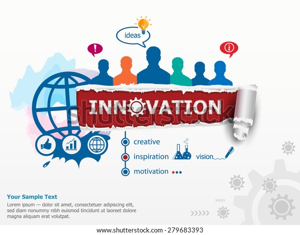 Innovation Concept Group People Set Flat Stock Vector (Royalty Free ...