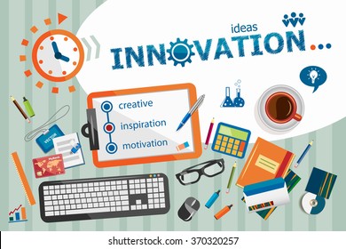 Innovation Design Concept Typographic Poster Innovation Stock Vector ...