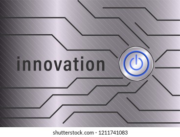 Innovation Power Button Polygonal Line On Stock Vector (Royalty Free ...