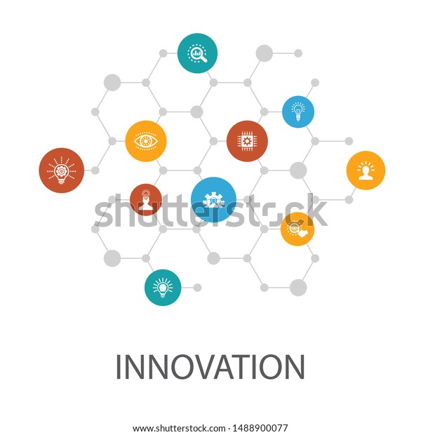 Innovation Presentation Template Cover Layout Infographics 스톡 벡터(로열티 프리 ...