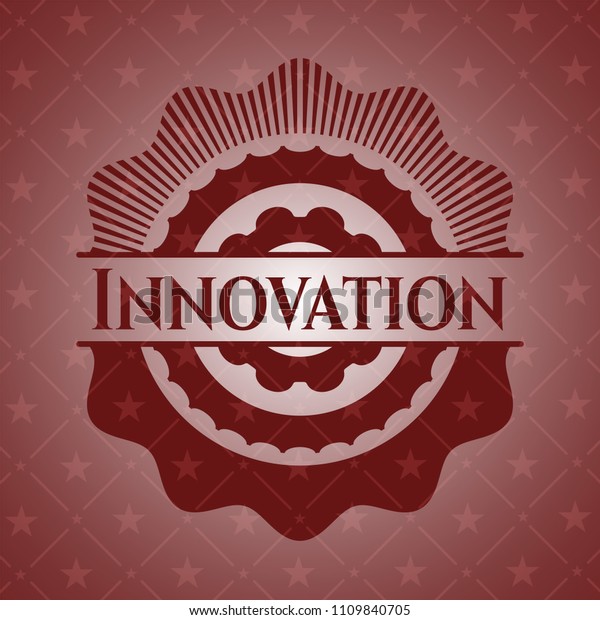 Innovation Retro Style Red Emblem Stock Vector (Royalty Free) 1109840705