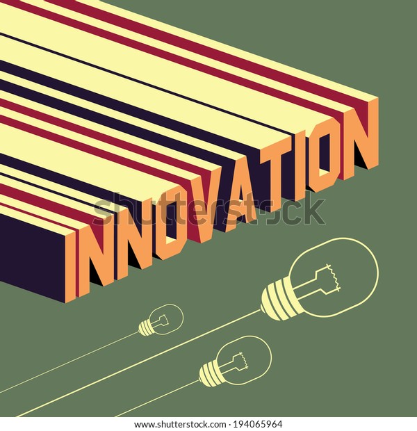 Palabra de innovación. Fondo abstracto con: vector de stock (libre de ...