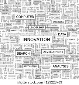 Innovation Word Collage Seamless Pattern Stock Vector (Royalty Free ...