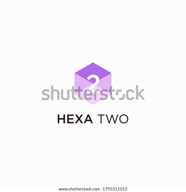 création de logo hexa-2 innovante, numéro : image vectorielle de stock ...