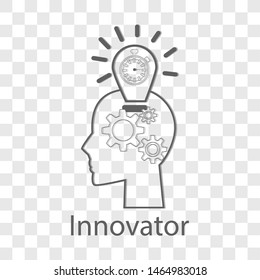 Innovator Icon On Transparency Background Modern Stock Vector (Royalty ...