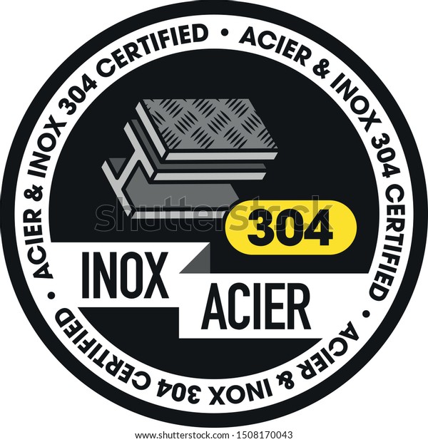 Inox 304 Certification Seal Stamp Badge Stock Vector (Royalty Free ...