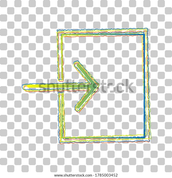 Input Sign Blue Green Gradient Icon Stock Vector (Royalty Free ...
