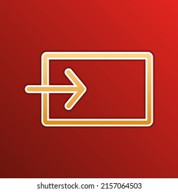 Input Sign Golden Gradient Icon Contours Stock Vector (Royalty Free ...