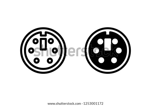 Inputoutput Cable Port Vector Icon Illustration Stock Vector (Royalty ... Inputoutput Cable Port Vector Icon Illustration Stock Vector (Royalty ...