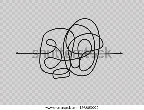 Insane Messy Line Symbol Complicated Way Stock Vector (Royalty Free ...