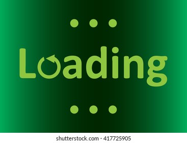 Inscription Loading Green Stock Vector (Royalty Free) 417725905 ...