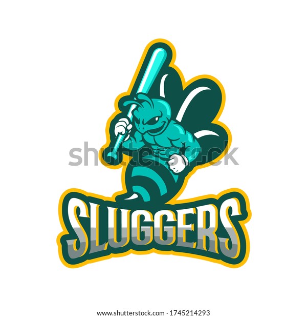 Insect Baseball Sport Logo Template Stock Vector (Royalty Free ...