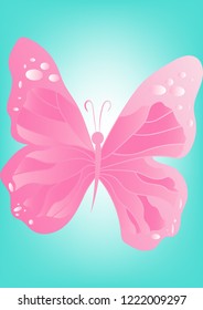 Insect Beautiful Pink Butterfly Vector 스톡 벡터(로열티 프리) 1222009297 ...