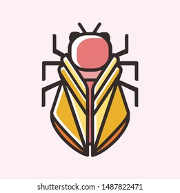Insect Line Design Deometric Logo Vector Stock Vector (Royalty Free ...