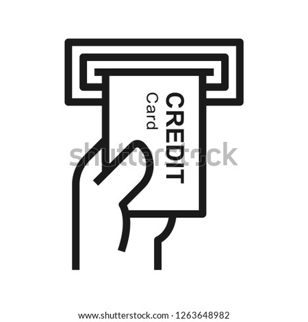 Insert Card Icon Credit Card Hand Stock Vector (Royalty Free ...