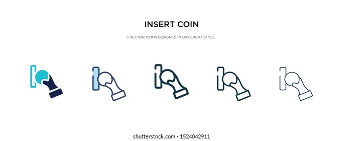 Insert Coin Icon Different Style Vector Stock Vector (Royalty Free ...