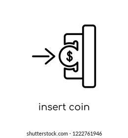 Insert Coin Icon Trendy Modern Flat Stock Vector (Royalty Free ...