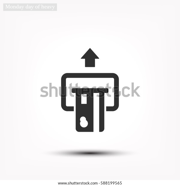 Insert Credit Card Icon Shopping Sign Stock Vector (Royalty Free ...