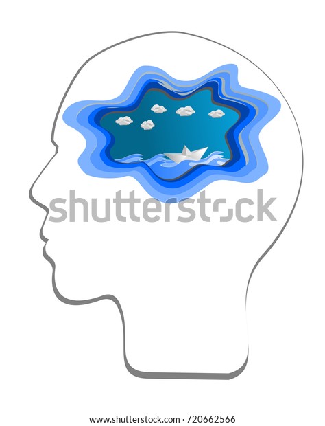 Inside Brain Activity Thinking Mind Concept: vector de stock (libre de ...