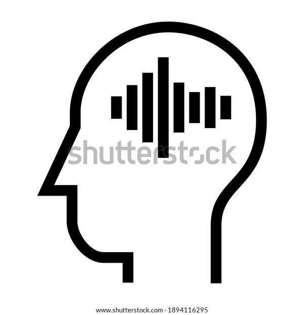 Inside Human Head Sound Wave Symbol Stock Vector (Royalty Free ...