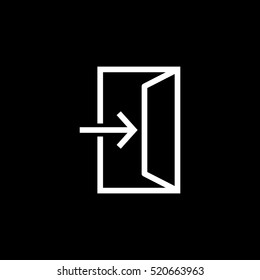 Inside Icon Entrance Vector Icon Vector: เวกเตอร์สต็อก (ปลอดค่า ...