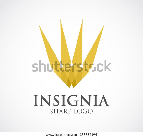 Insignia Gold Sharp Ribbon Abstract Vector Stock Vector (Royalty Free ...