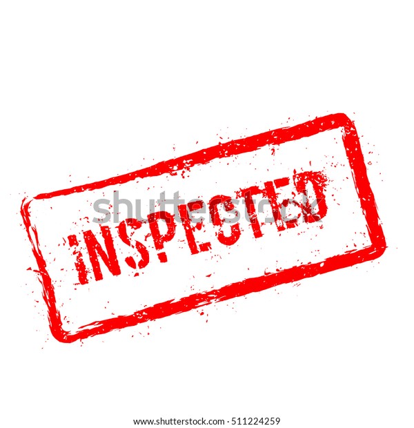 Inspected Red Rubber Stamp Isolated On Stock Vector (Royalty Free ...