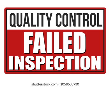 Inspection Failed Red Sign Isolated On Stock Vector (Royalty Free ...