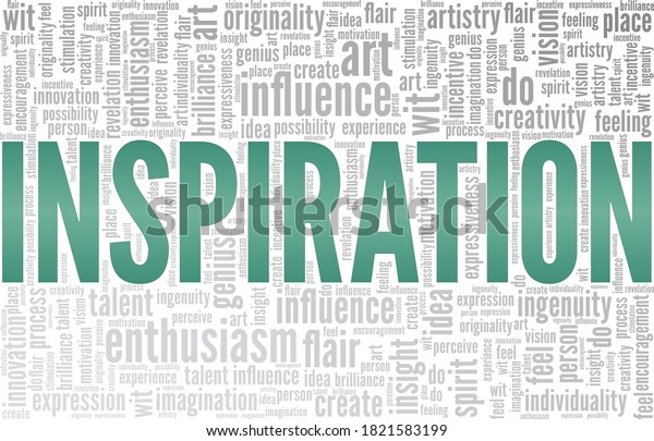 Inspiration Vector Illustration Word Cloud Isolated Stock Vector ...