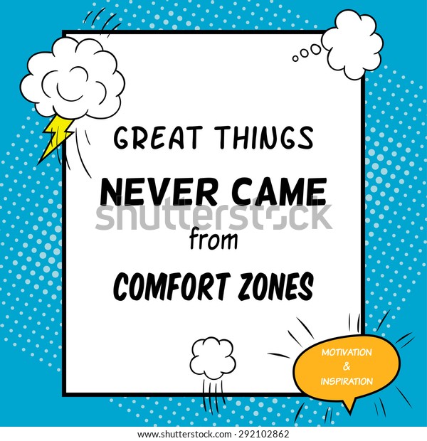 Inspirational Motivational Quote Drawn Comic Style Stock Vector ...