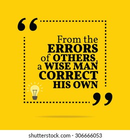 Vektor Stok Inspirational Motivational Quote Errors Others Wise (Tanpa ...