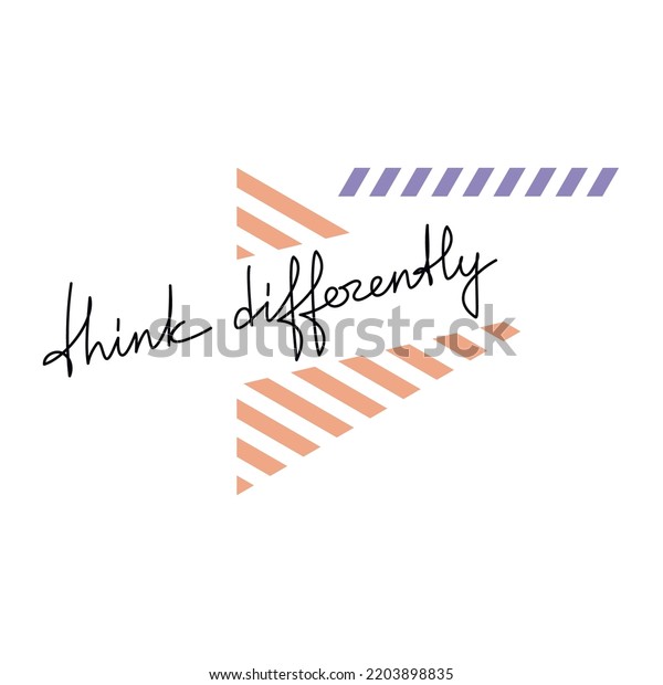 Inspirational Quote Poster Think Differently One Stock Vector (Royalty ...