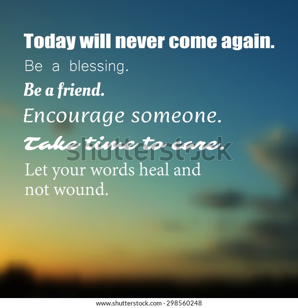 Inspirational Quote Today Will Never Come Stock Vector (Royalty Free ...
