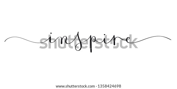 Inspire Brush Calligraphy Banner Stock Vector (Royalty Free) 1358424698