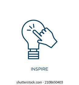 Inspire Icon Thin Linear Inspire Outline Stock Vector (Royalty Free ...