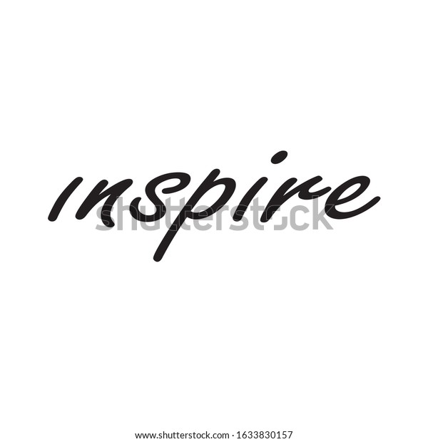 Inspire Text Black On White Background Stock Vector (Royalty Free ...