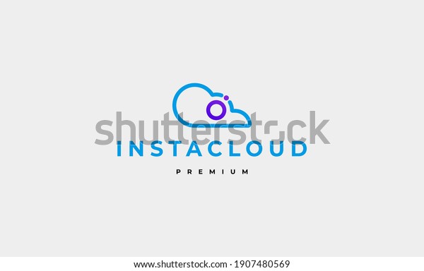 Insta Cloud Social Media Logo Icon Stock Vector (Royalty Free ...