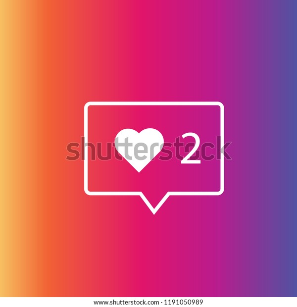 Instagram Heart Icon Vector Social Media Stock Vector (Royalty Free ...